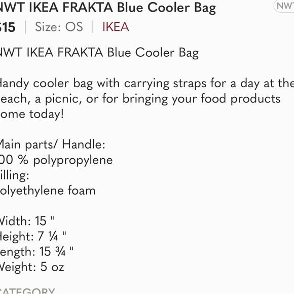 IKEA | Storage & Organization | New Set Of 2 Ikea Cooler Bag Frakta ...
